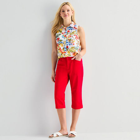 Click here for St. Johns Bay Womens Mid Rise Capri Pant  14 Petit... prices