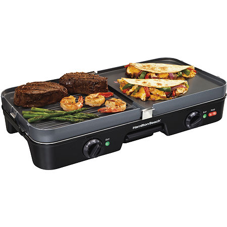 Hamilton Beach 3-in-One Grill/Griddle - 38546 - Black