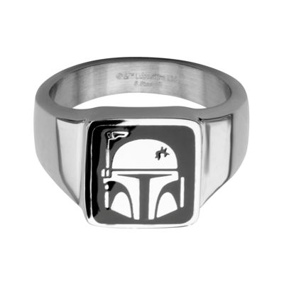 Star Wars® Stainless Steel Boba Fett Helmet Ring, Color: White - JCPenney