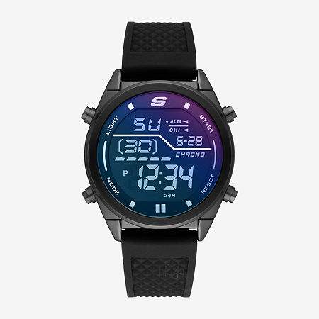 Skechers Mens Kentwood Mens Silicone Watch Black - Black
