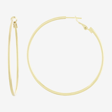 Click here for Athra 14kt. Gold Over Brass 70mm Round Tube Hoop E... prices
