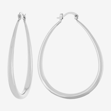 Click here for Silver Reflections Pure Silver Over Brass Hoop Ear... prices