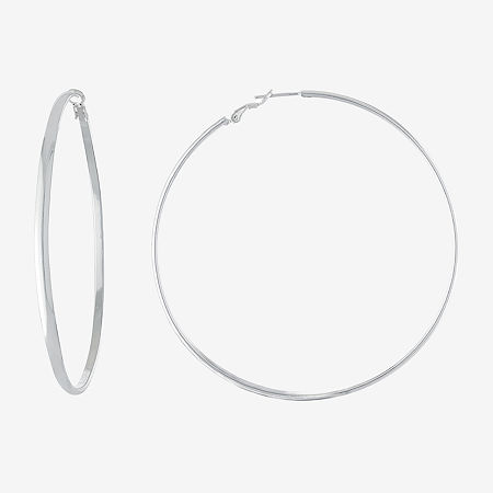 Click here for Silver Reflections Pure Silver Over Brass Hoop Ear... prices