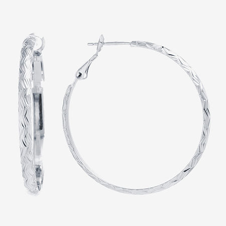 Click here for Silver Reflections Pure Silver Over Brass Hoop Ear... prices