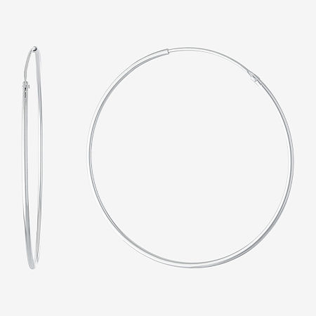 Click here for Silver Reflections Pure Silver Over Brass Hoop Ear... prices