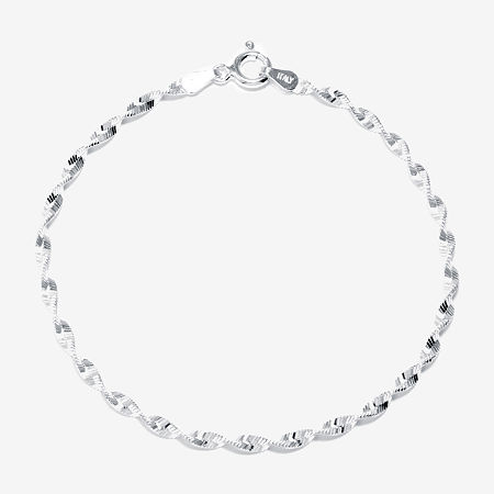 Click here for Silver Treasures Sterling Silver Chain Bracelet  O... prices