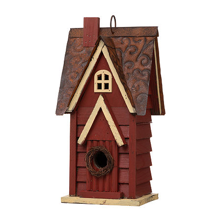 Click here for Glitzhome 12in Distressed Wood Bird House  One Siz... prices