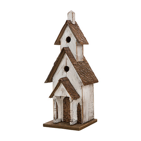 Click here for Glitzhome 23.5in Extra Large Wood White Bird House... prices