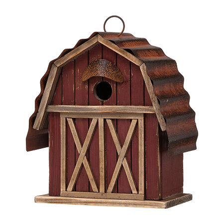 Click here for Glitzhome 10.25in Rustic Solid Wood Barn Bird Hous... prices