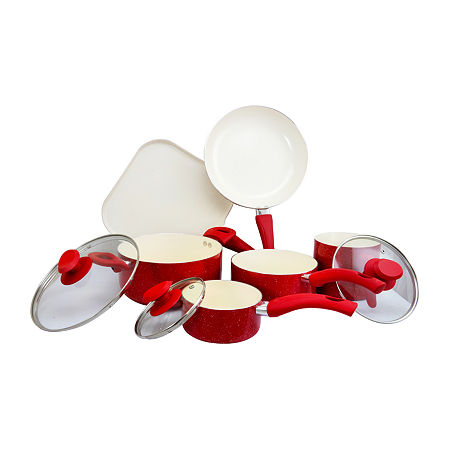 Click here for Oster 9-pc. Cookware Set  One Size  Red prices