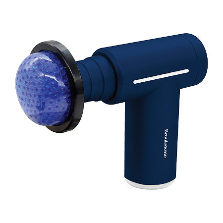 Brookstone Hot and Cold Percussion Massager  6 Heads  Cordless - Black