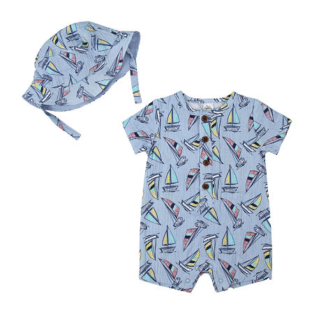 Click here for Baby Essentials Baby Boys Short Sleeve 2-pc. Rompe... prices