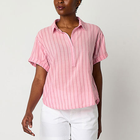 Click here for a.n.a Tall Womens Short Sleeve Regular Fit Blouse... prices