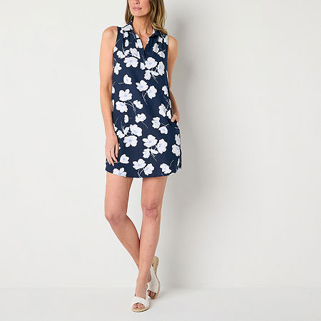 Click here for St. Johns Bay Womens Sleeveless Floral Tall Shift... prices
