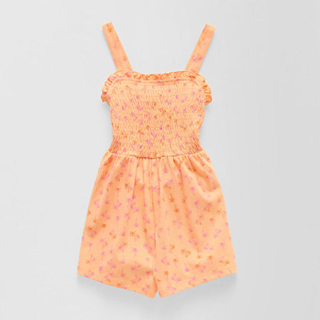 Click here for Thereabouts Little Girls Sleeveless Floral Romper... prices