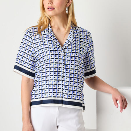 Click here for Worthington Womens Short Sleeve Fitted Sleeve Regu... prices