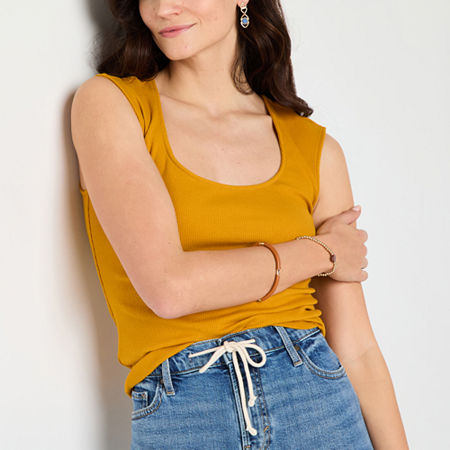 Click here for a.n.a Ribbed Womens U Neck Short Sleeve T-Shirt  X... prices