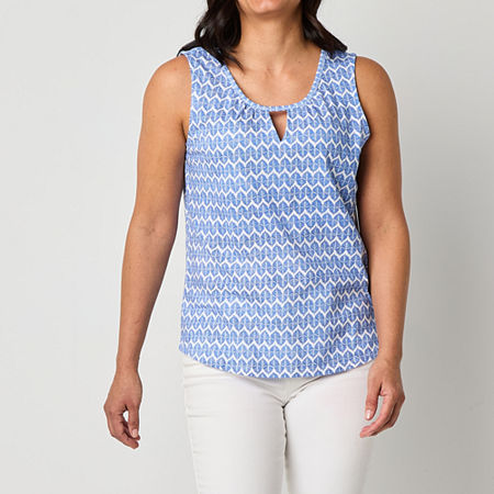Click here for St. Johns Bay Womens Keyhole Neck Sleeveless Tank... prices