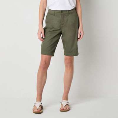 St. John's Bay Womens Mid Rise Bermuda Short - JCPenney