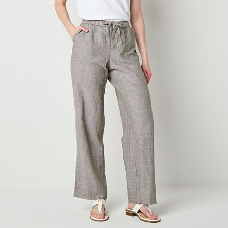 Click here for Liz Claiborne Linen Womens Wide Leg Mid Rise Draws... prices