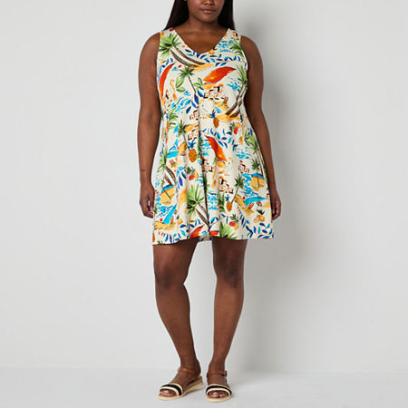 Click here for St. Johns Bay Womens Sleeveless Midi Swing Dresses... prices