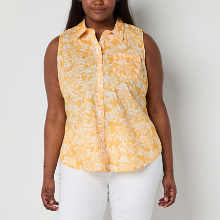 Click here for St. Johns Bay Womens Sleeveless Regular Fit Plus B... prices