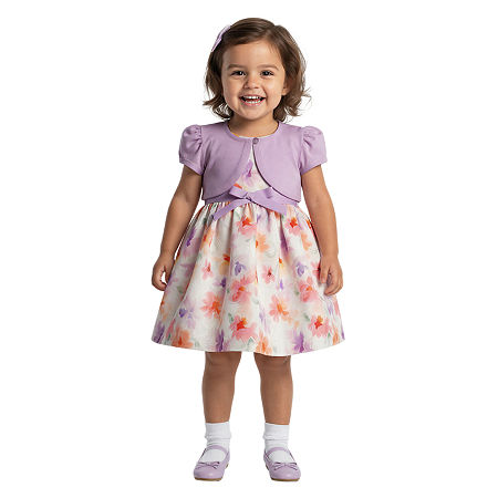 Click here for Bonnie Jean Toddler Girls Puffed Floral 2-pc. Dres... prices