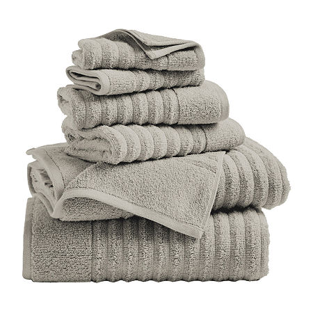 Click here for Linery Ribbed Cotton 6-pc. Quick Dry Bath Towel Se... prices