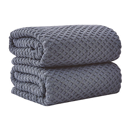 Click here for Linery Solid Cotton Textured Bath Sheet  One Size... prices