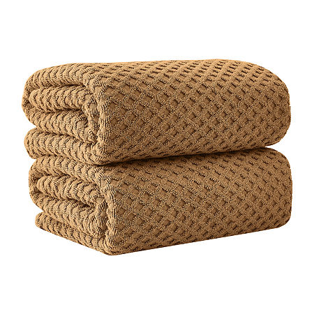 Click here for Linery Solid Cotton Textured Bath Sheet  One Size... prices