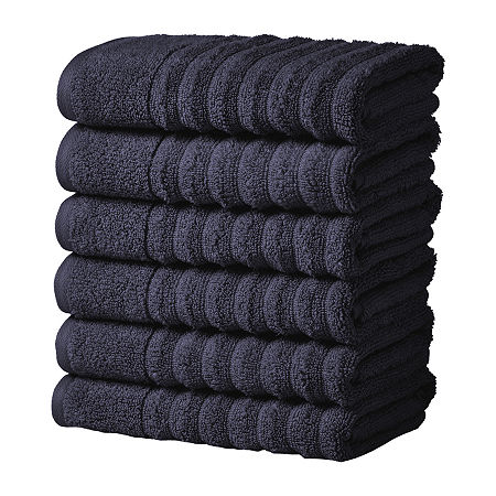 Click here for Linery Ribbed Cotton 6-pc. Hand Towel  One Size  B... prices