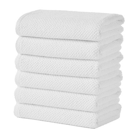 Click here for Linery Popcorn 6-pc. Hand Towel  One Size  White prices