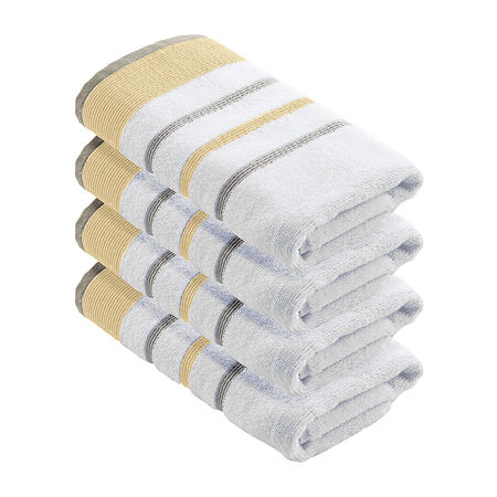 Click here for Linery Stripe 4-pc. Hand Towel  One Size  Yellow prices