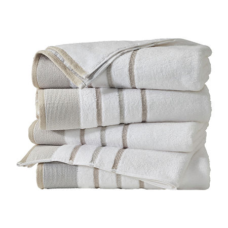 Click here for Linery Stripe 4-pc. Hand Towel  One Size  Gray prices