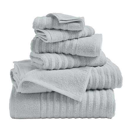Click here for Linery Ribbed Cotton 6-pc. Quick Dry Bath Towel Se... prices
