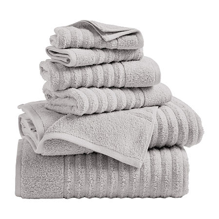 Click here for Linery Ribbed Cotton 6-pc. Quick Dry Bath Towel Se... prices
