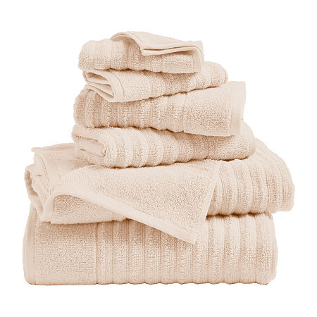 Click here for Linery Ribbed Cotton 6-pc. Quick Dry Bath Towel Se... prices
