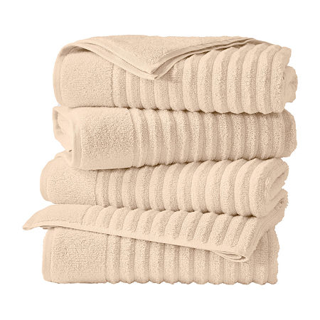 Click here for Linery Ribbed Cotton 4-pc. Quick Dry Bath Towel  O... prices