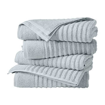Click here for Linery Ribbed Cotton 4-pc. Quick Dry Bath Towel  O... prices