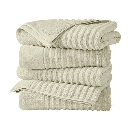 Click here for Linery Ribbed Cotton 4-pc. Quick Dry Bath Towel  O... prices