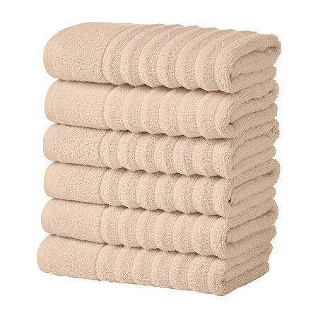 Click here for Linery Ribbed Cotton 6-pc. Hand Towel  One Size  B... prices