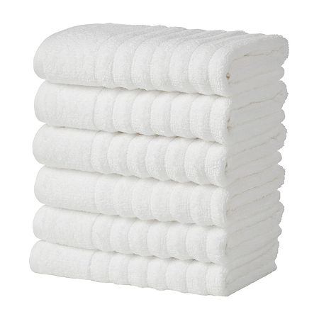 Click here for Linery Ribbed Cotton 6-pc. Hand Towel  One Size  W... prices