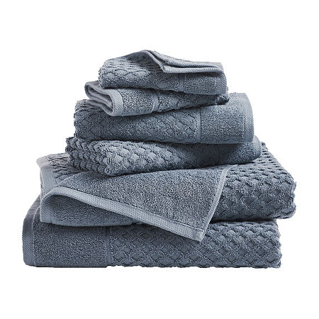 Click here for Linery Cotton Quick-Dry Textured 6 Pc Towel Set  O... prices