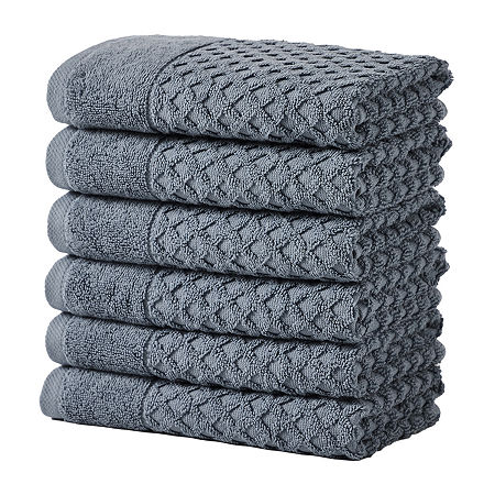 Click here for Linery Diamond 6-pc. Hand Towel  One Size  Blue prices