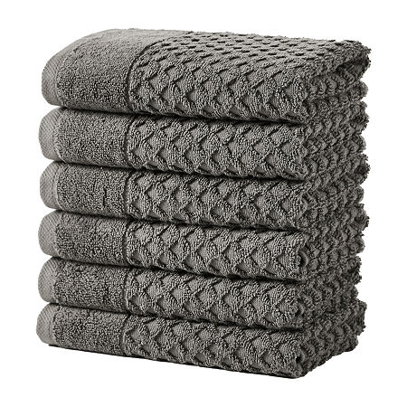 Click here for Linery Diamond 6-pc. Hand Towel  One Size  Gray prices