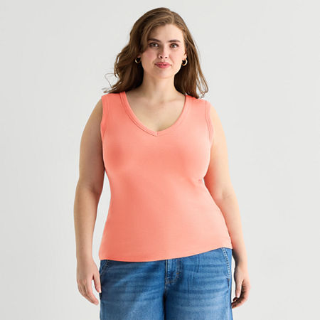 Click here for a.n.a Womens Plus V Neck Sleeveless Tank Top  1x... prices