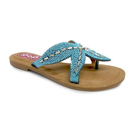Click here for Pop Womens Asterra Flat Sandals  10 Medium  Blue prices