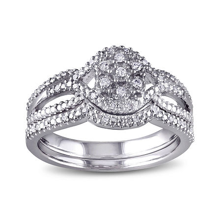 Click here for 1/7 CT.T.W. Natural Diamond Sterling Silver Bridal... prices