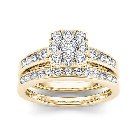 Click here for 1 CT.T.W. Natural Diamond 10K Yellow Gold Bridal R... prices