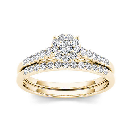 Click here for 1/2 CT.T.W. Natural Diamond 10K Yellow Gold Bridal... prices